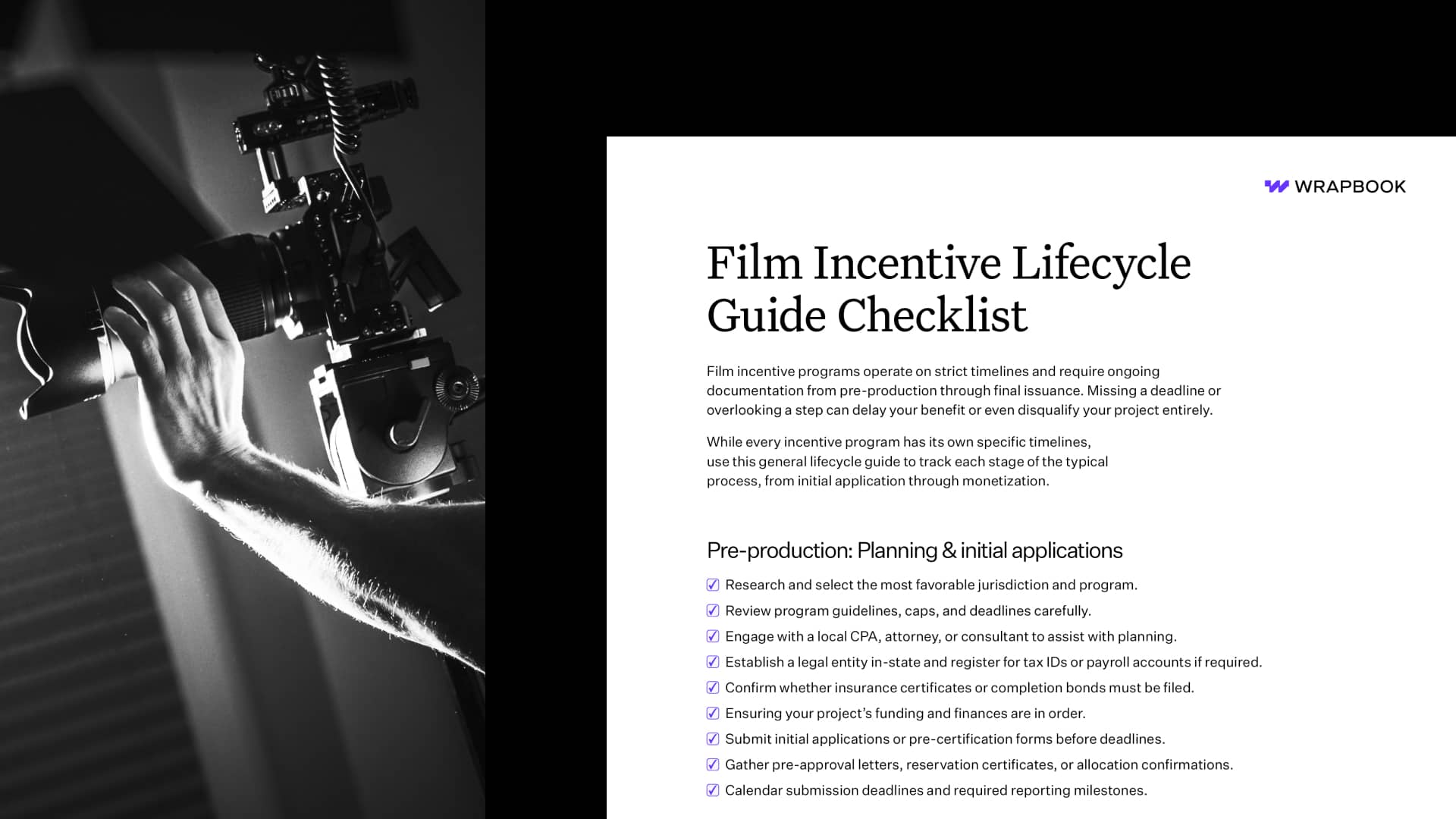 Download the Top Film Incentive Pitfalls to Avoid Checklist | Wrapbook